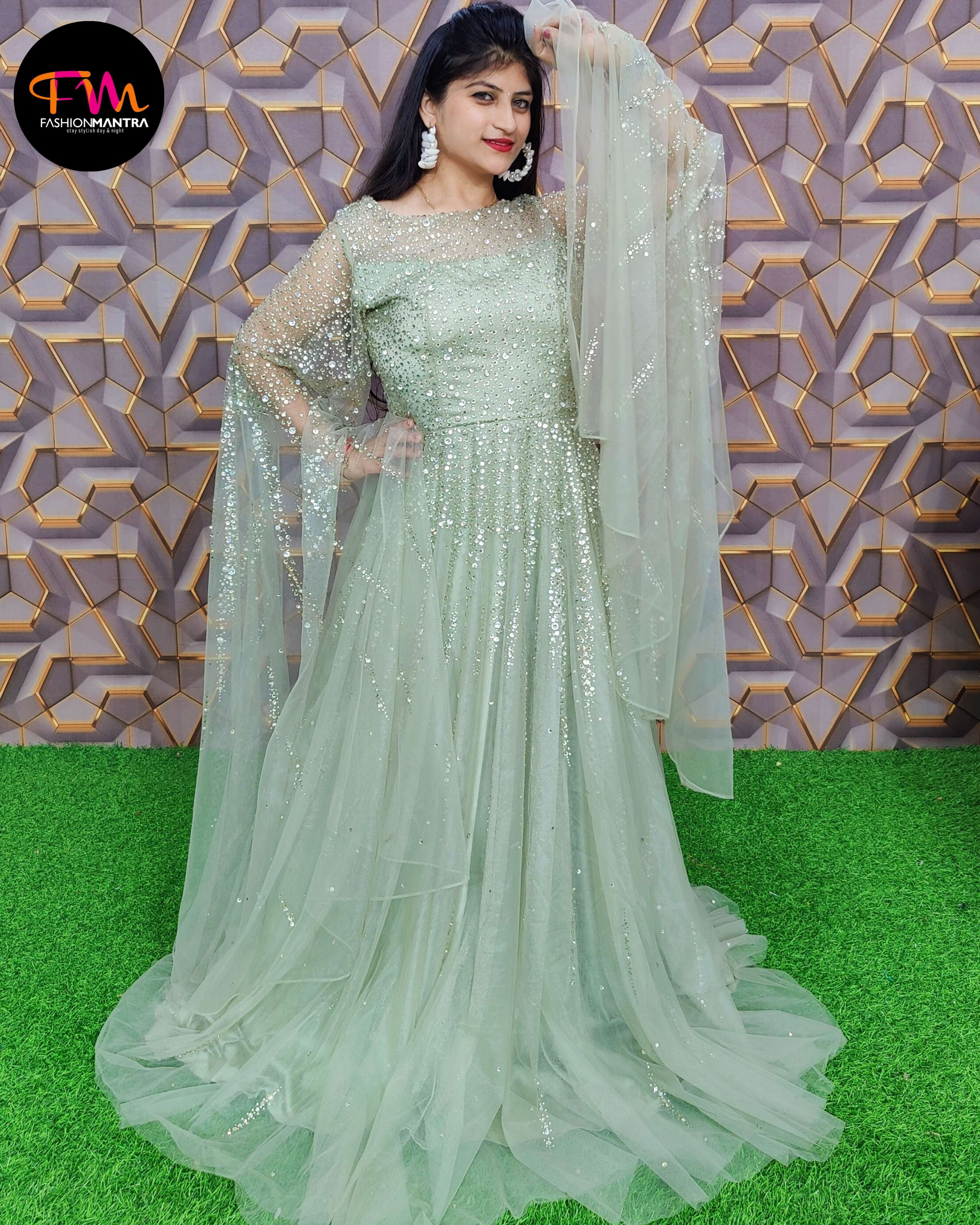 Heavy Net Embroidery Gown Collection