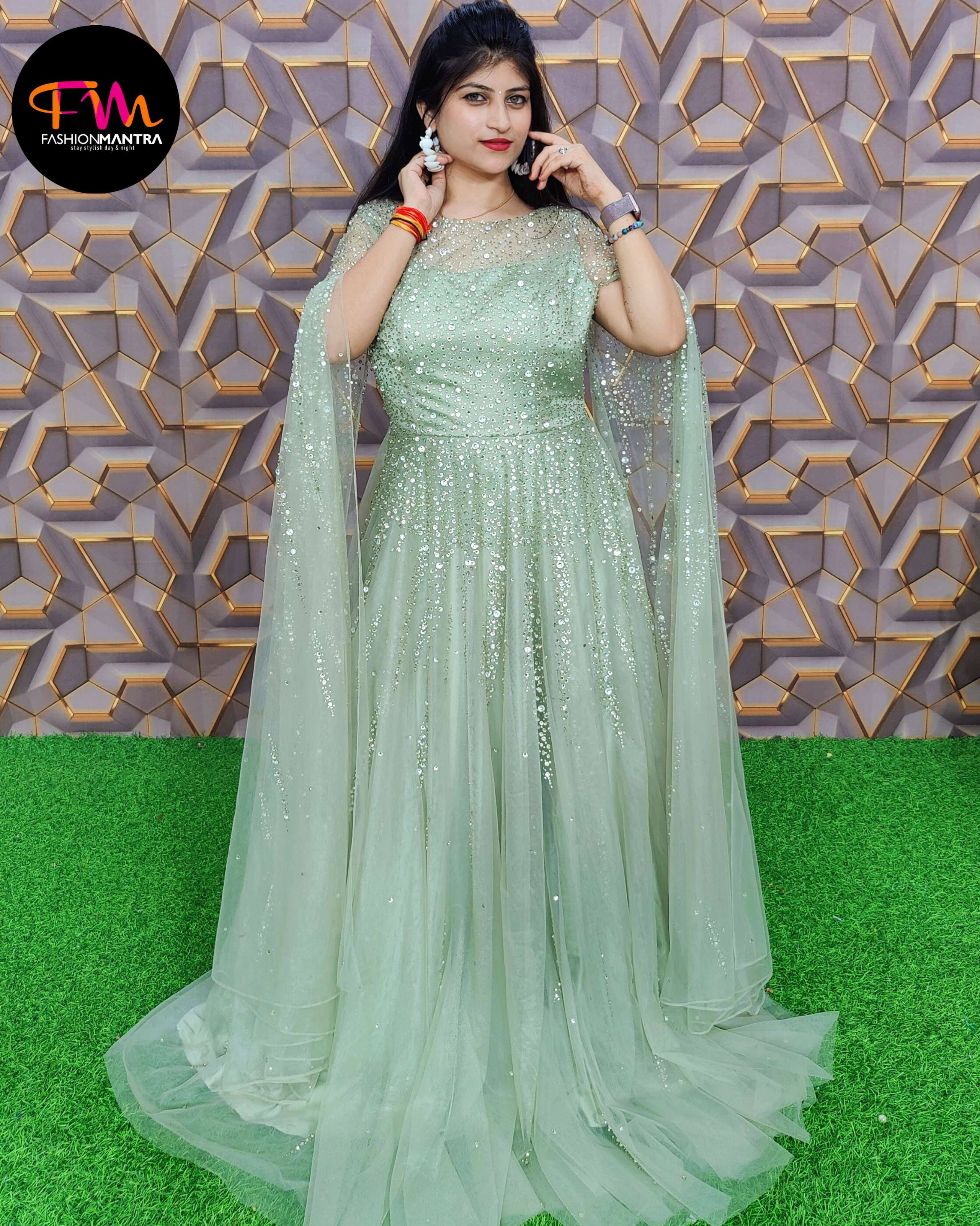 Heavy Net Embroidery Gown Collection